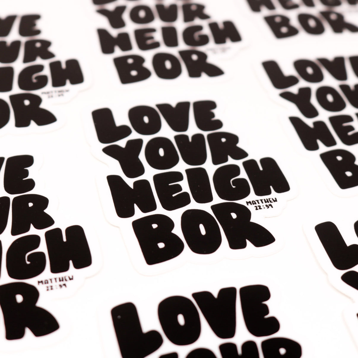 Love Your Neighbor Sticker – anglinmade